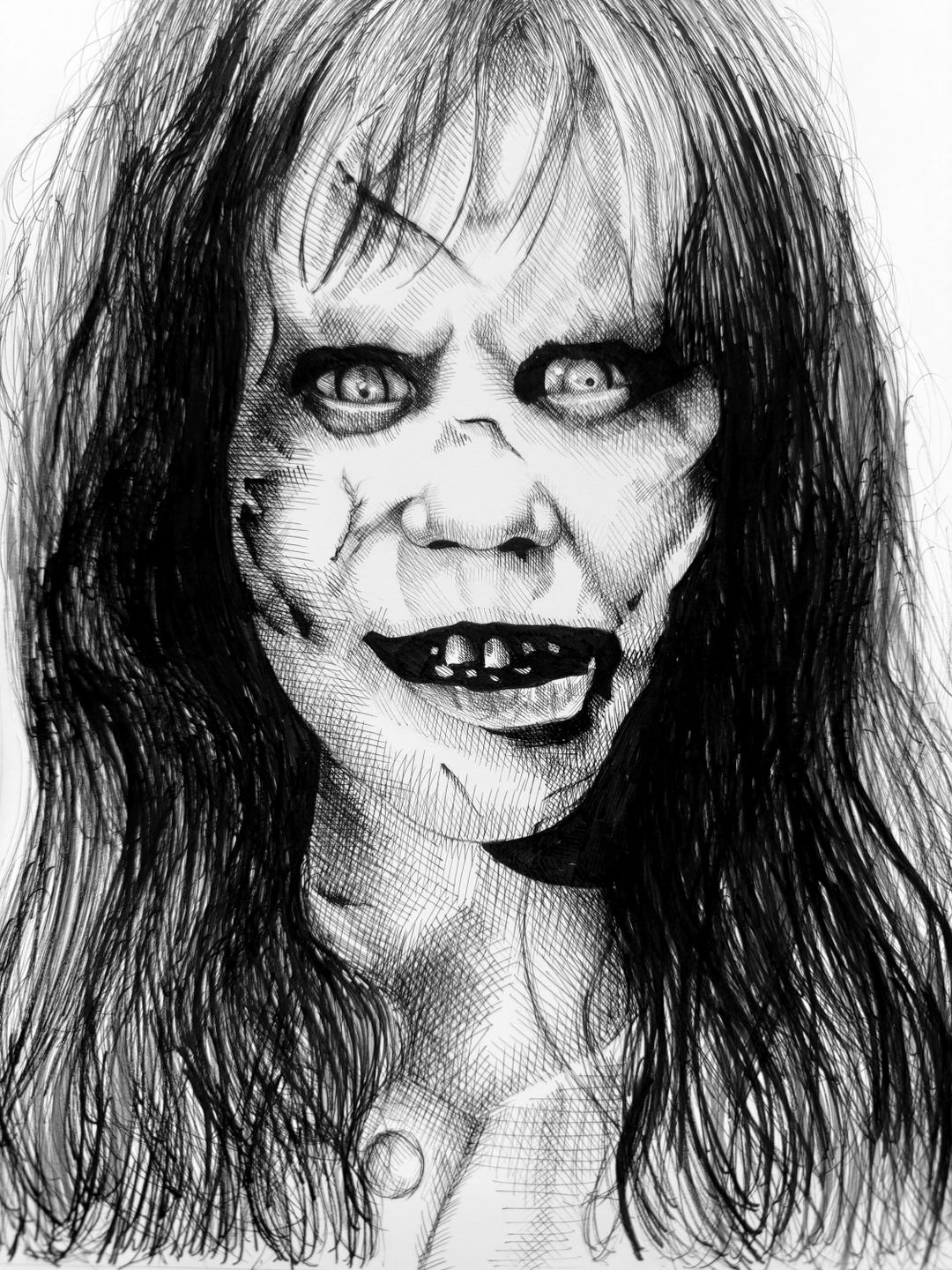 The Exorcist Drawing Prints - Etsy