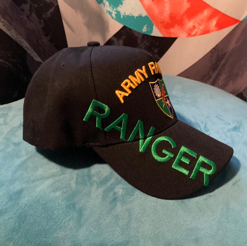 Army Ranger Hat Black – Vibrant Colors, Modern Style, Military Dad Gift ...