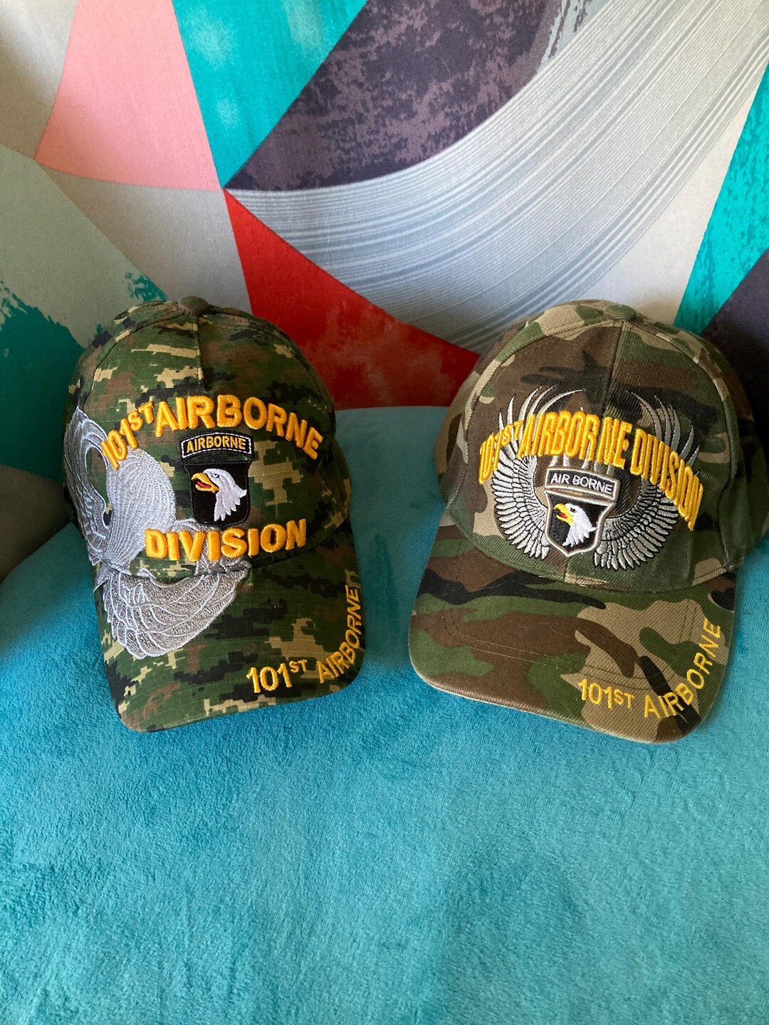 101st Airborne Camo Hat – 2 Styles – Embroidered Military Cap, Tactical ...