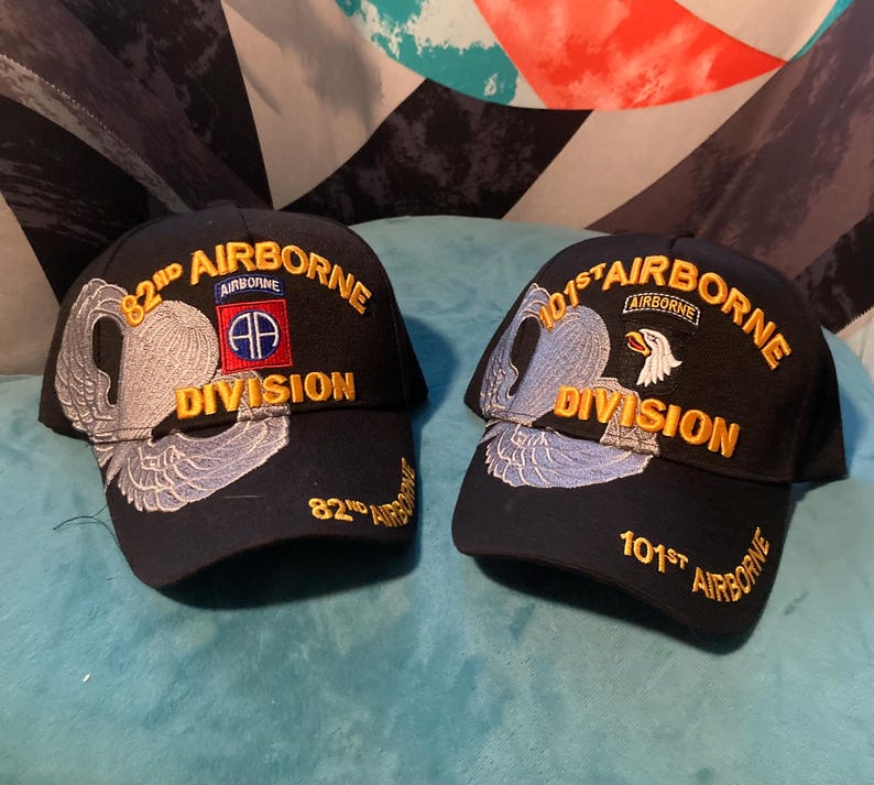 Black, 101st Airborne Division Hat – U.S. Army Embroidered Cap ...