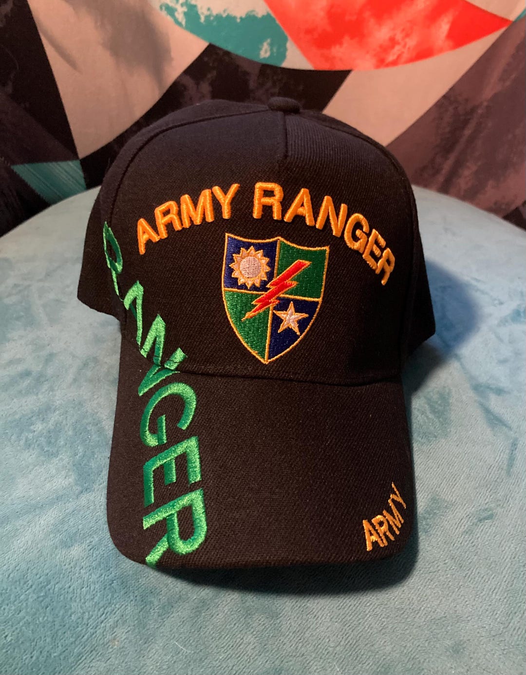 Army Ranger Hat Black – Vibrant Colors, Modern Style, Military Dad Gift ...
