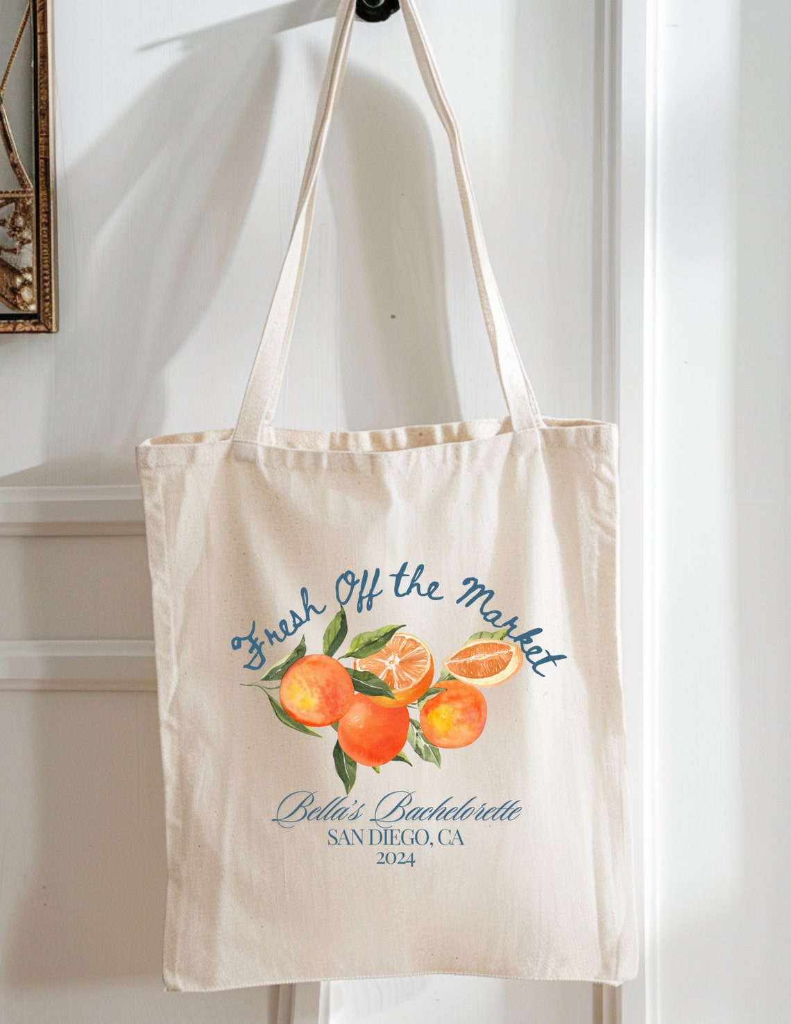 Custom Fresh off the Market Bachelorette Tote Bag, Fresh off the Market ...