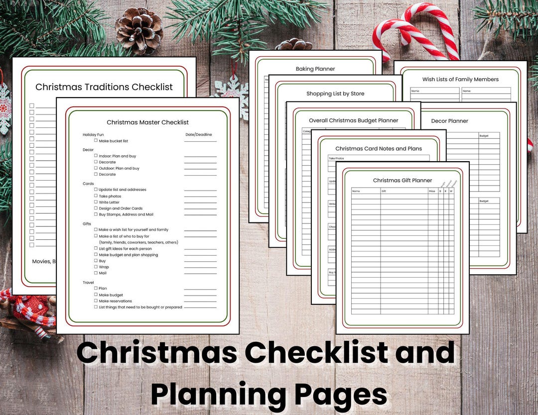 Christmas Checklist, Christmas Traditions Bucket List Printable ...