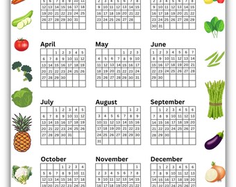 Days I Cooked at Home 2025 Calendar, Healthy Cooking, Improve Health ...