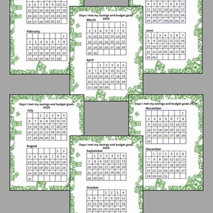 Budget and Savings Goals, Printable Calendar, New Years Resolution ...