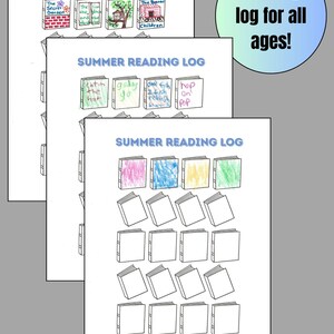 Summer Reading Log, Kids Summer Reading Tracker, Instant Download ...