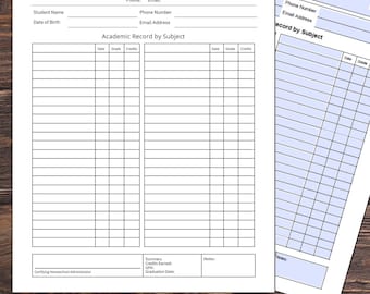 Fillable Printable Official High School Transcript, Homeschool Academic ...