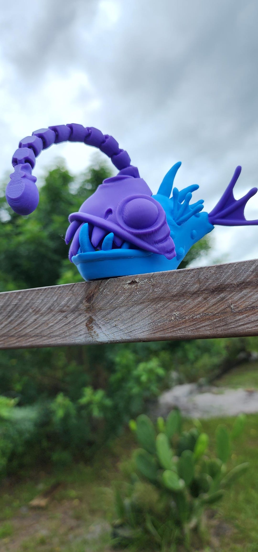 Angler Fish: 3D Printed Movable Jaw Desk Decor - Etsy