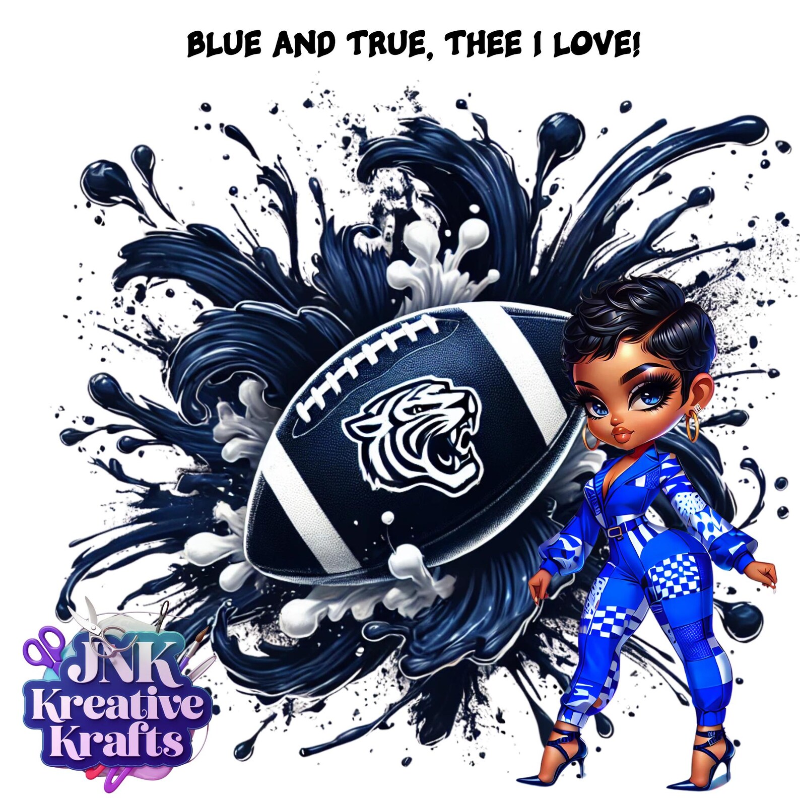 Bold Jackson State Tigers Football Splash Art With Stylish Fan ...