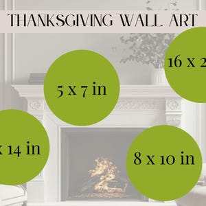 Thanksgiving Wall Art Prints | Festive Autumn Decor (digital Download ...