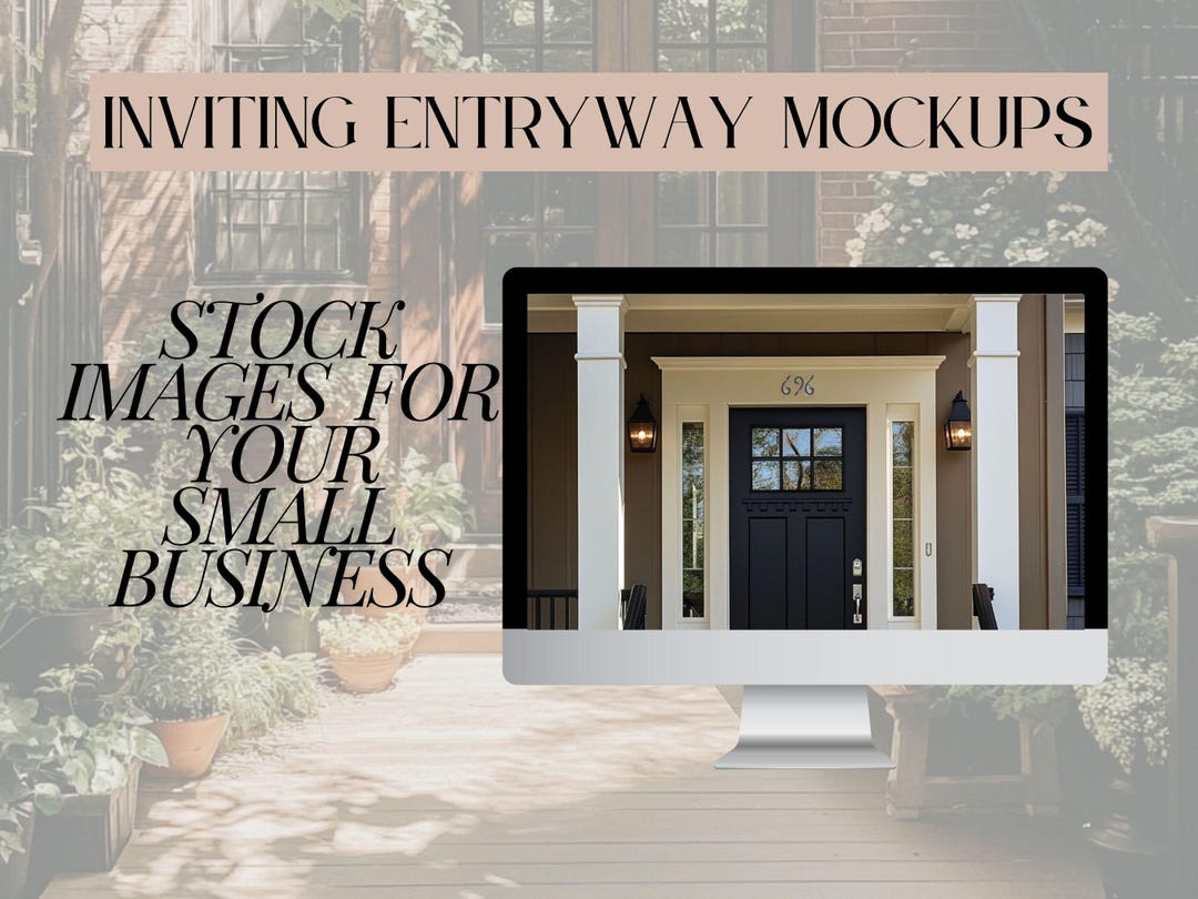 Inviting Entryway and Front Door Mockups Digital Download Front Porch ...