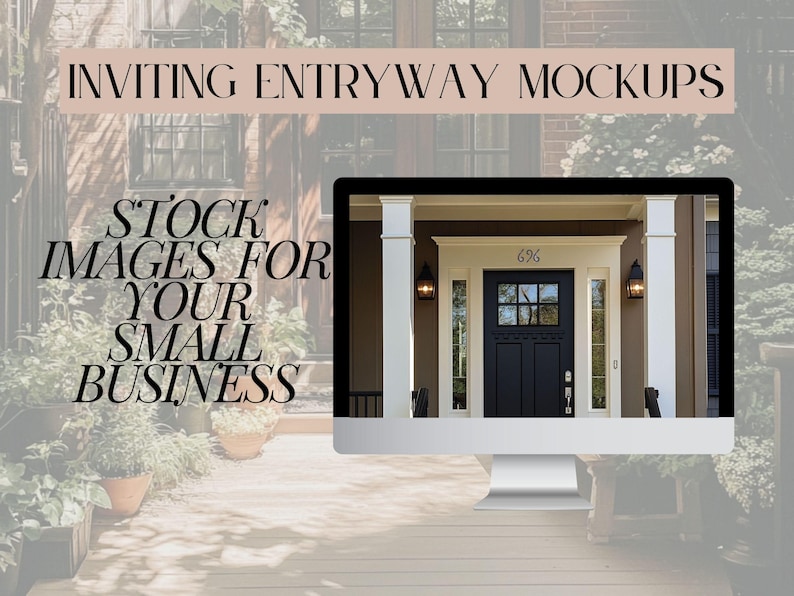 Inviting Entryway and Front Door Mockups Digital Download Front Porch ...
