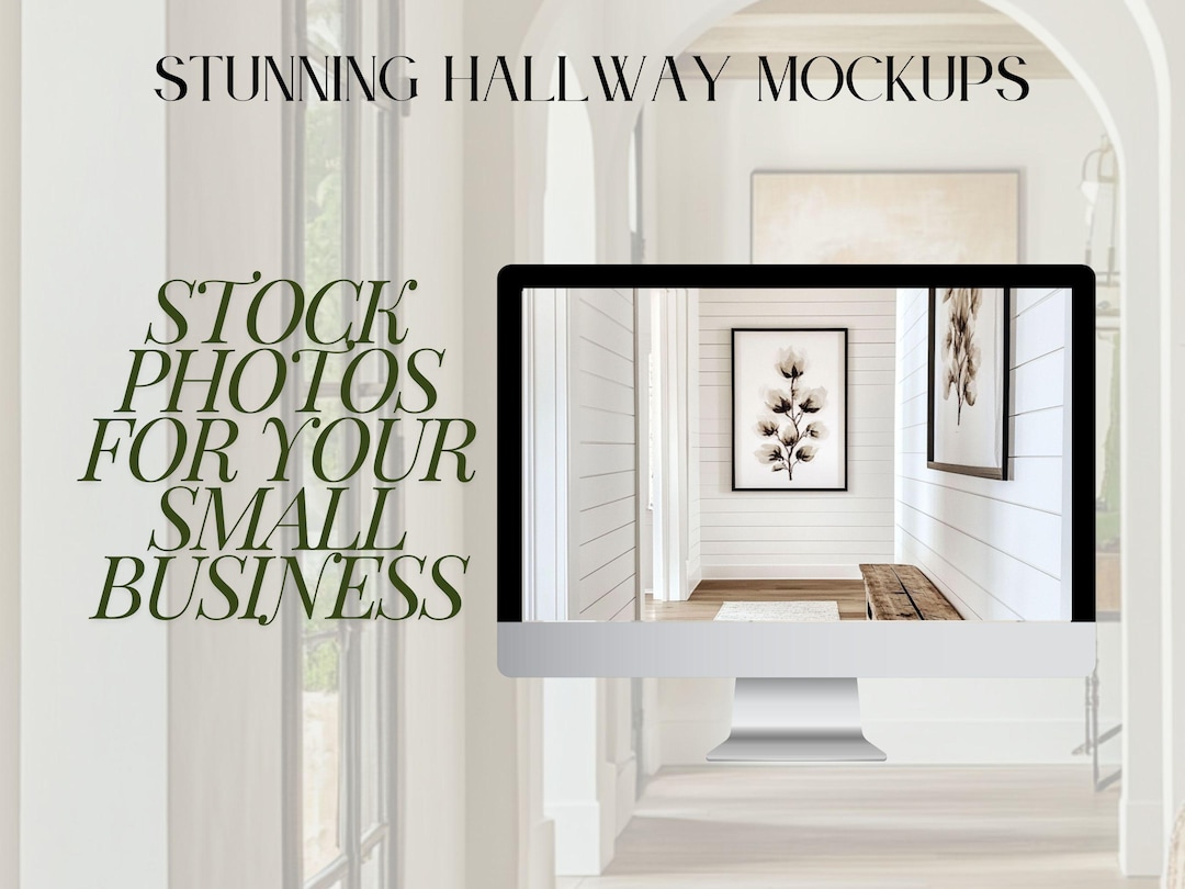 Stunning Hallway Scene Mockups for Wall Art Customizable Canva ...
