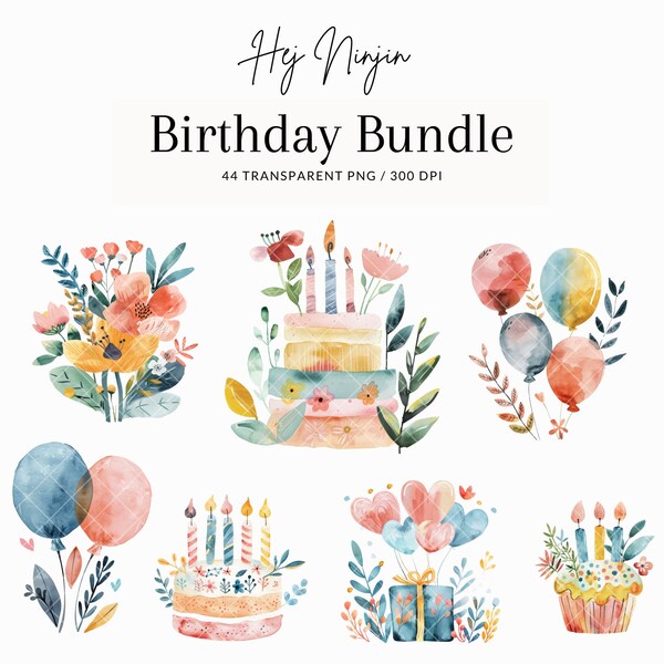 Birthday Clipart - Etsy