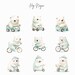 40 Cute Polar Bear Clipart, Polar Bears on Adventures, Summer ...