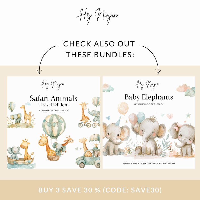 10 Cute Back to School Safari Animals, First Day at School, Clipart for ...