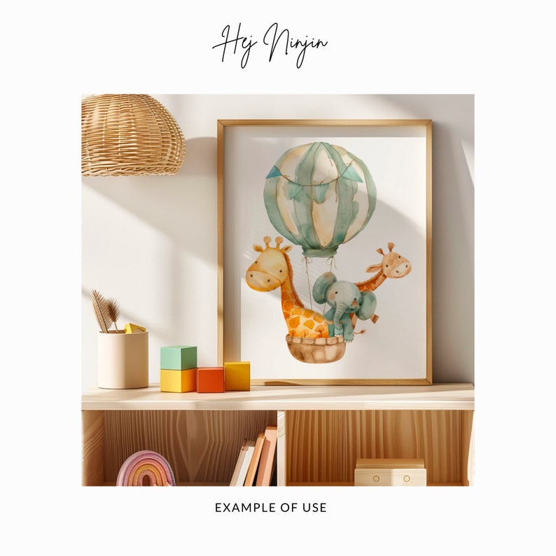 5 Cute Safari Animals Travel Edition, Watercolor Clipart Bundle ...