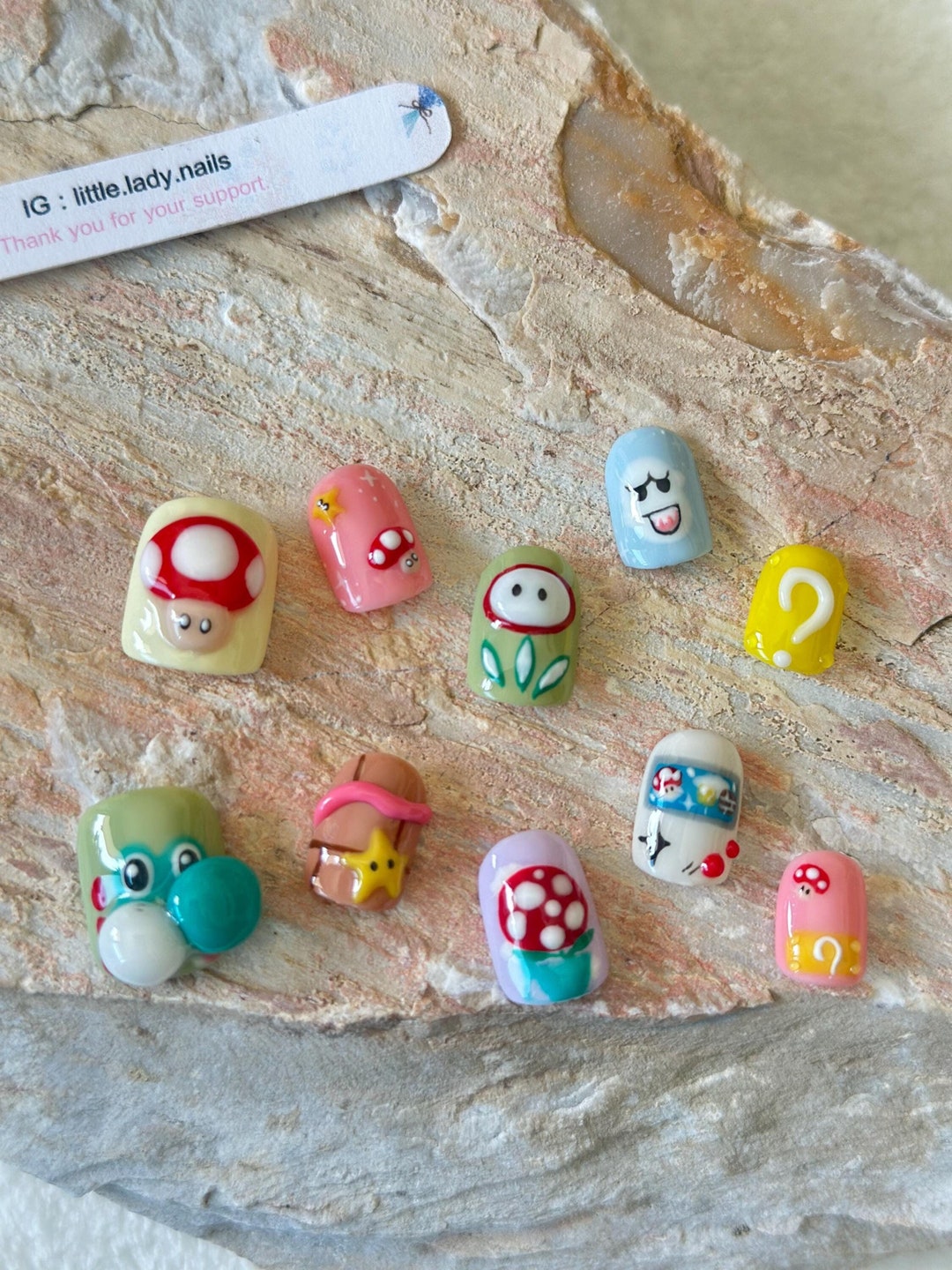 Get Game-ready Super Mario Press-on Nails for a Fun Look, Super Mario ...