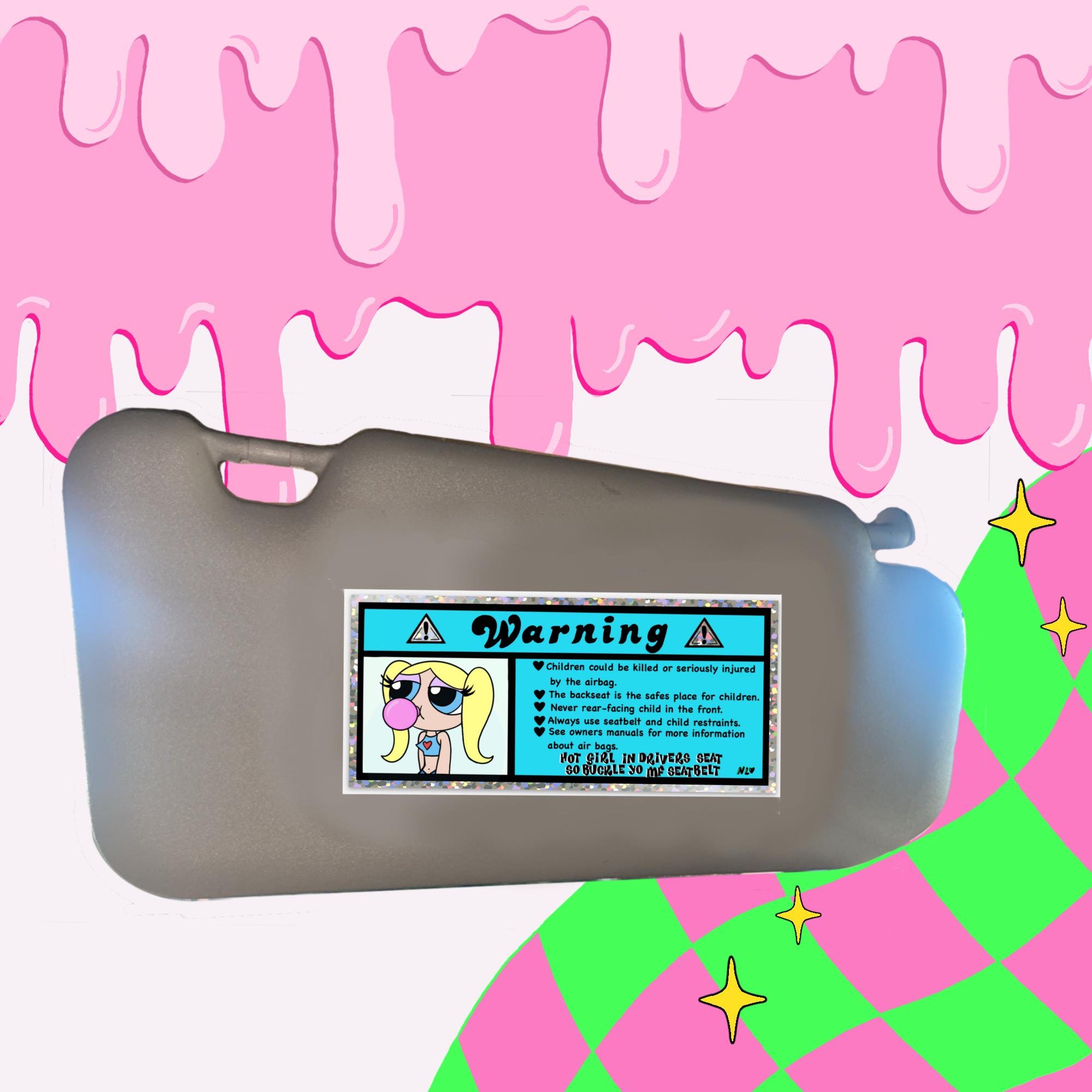 Powerpuff Car Warning Sticker - Etsy