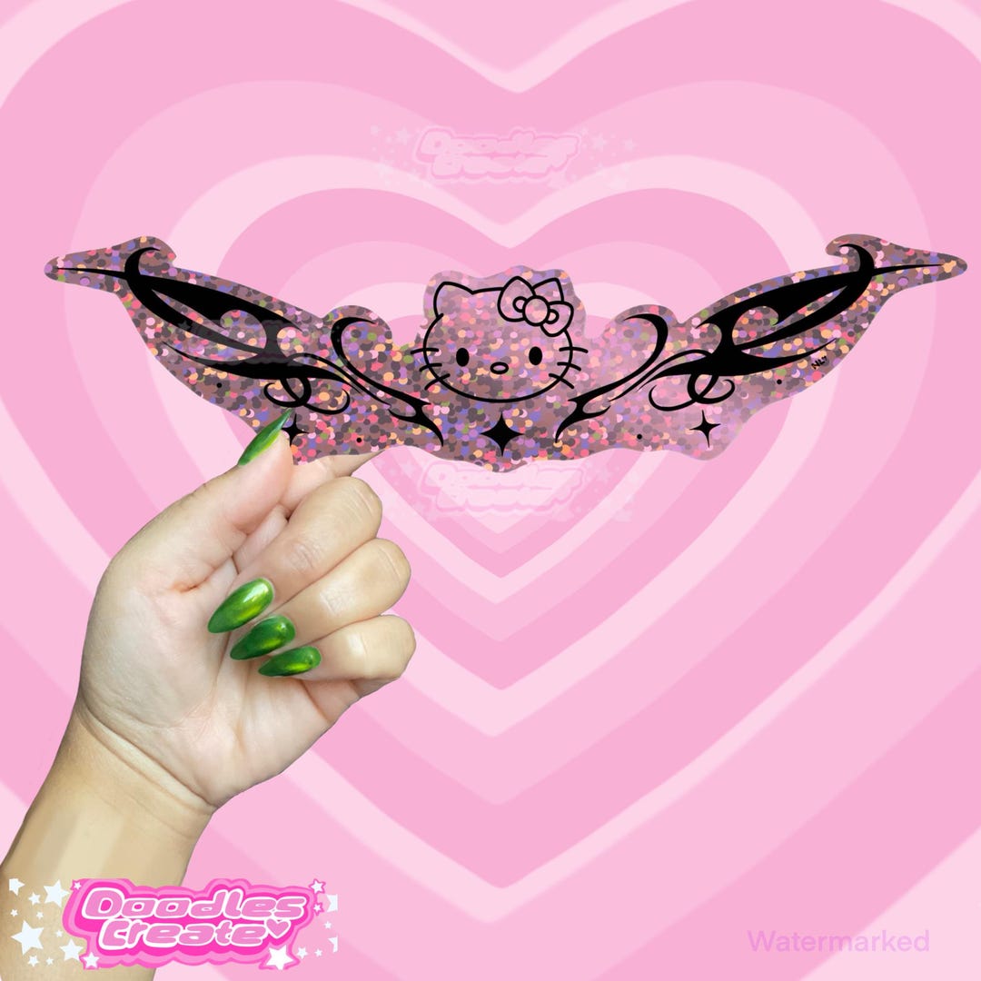Kitty Y2k Tramp Stamp Glitter Tribal Decal STICKER - Etsy