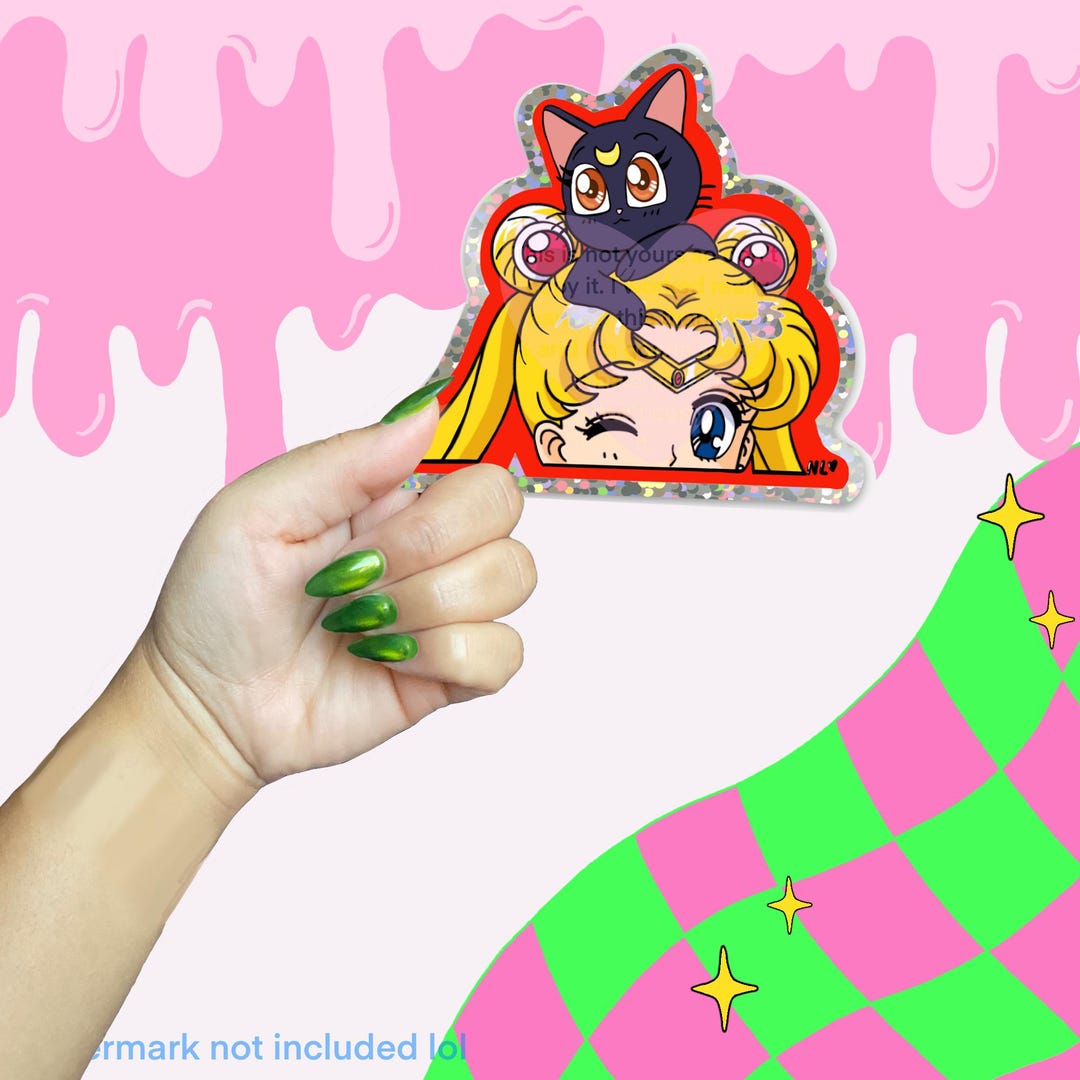 Kawiia Sailor and Luna Car Window Sticker - Etsy