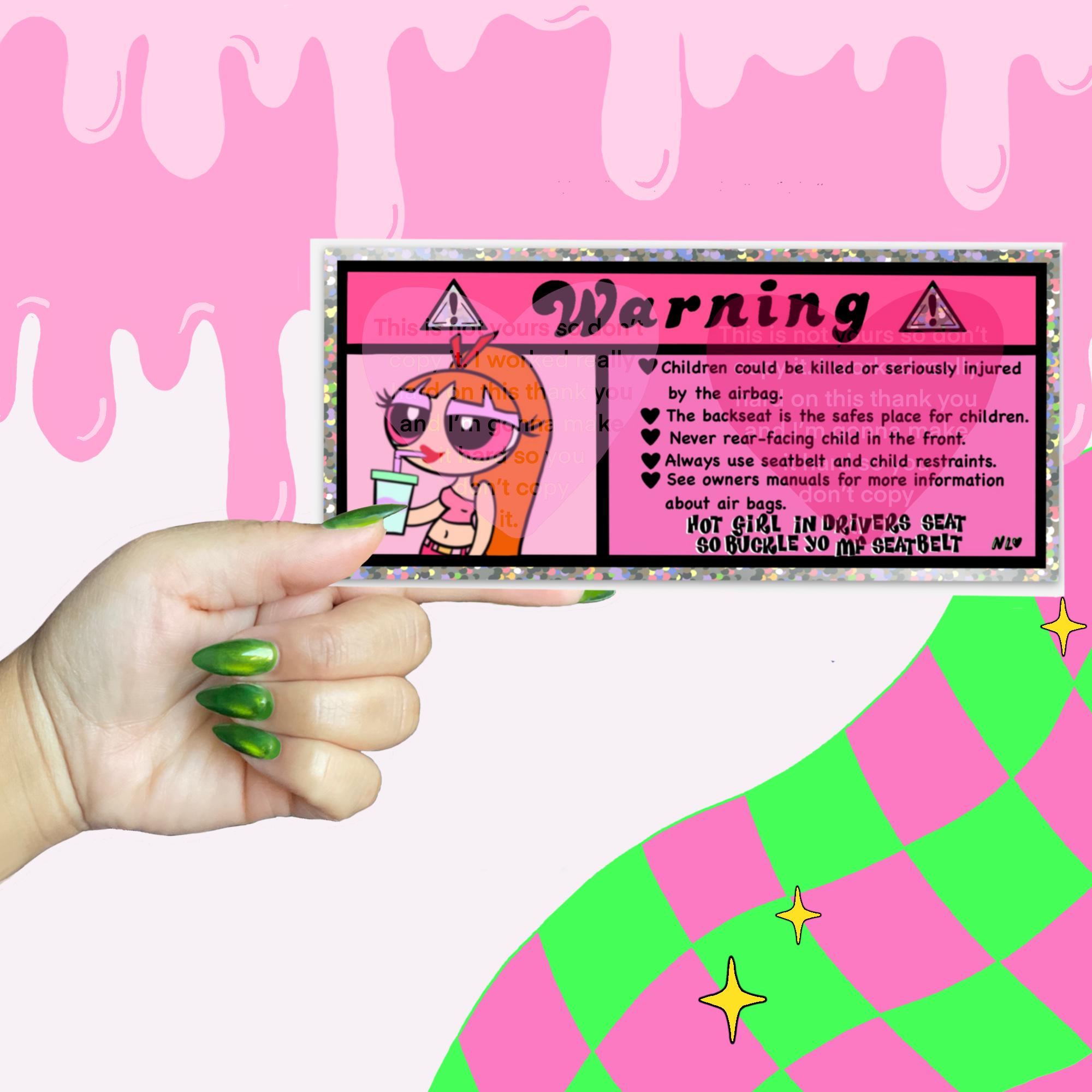 Powerpuff Car Warning Sticker - Etsy