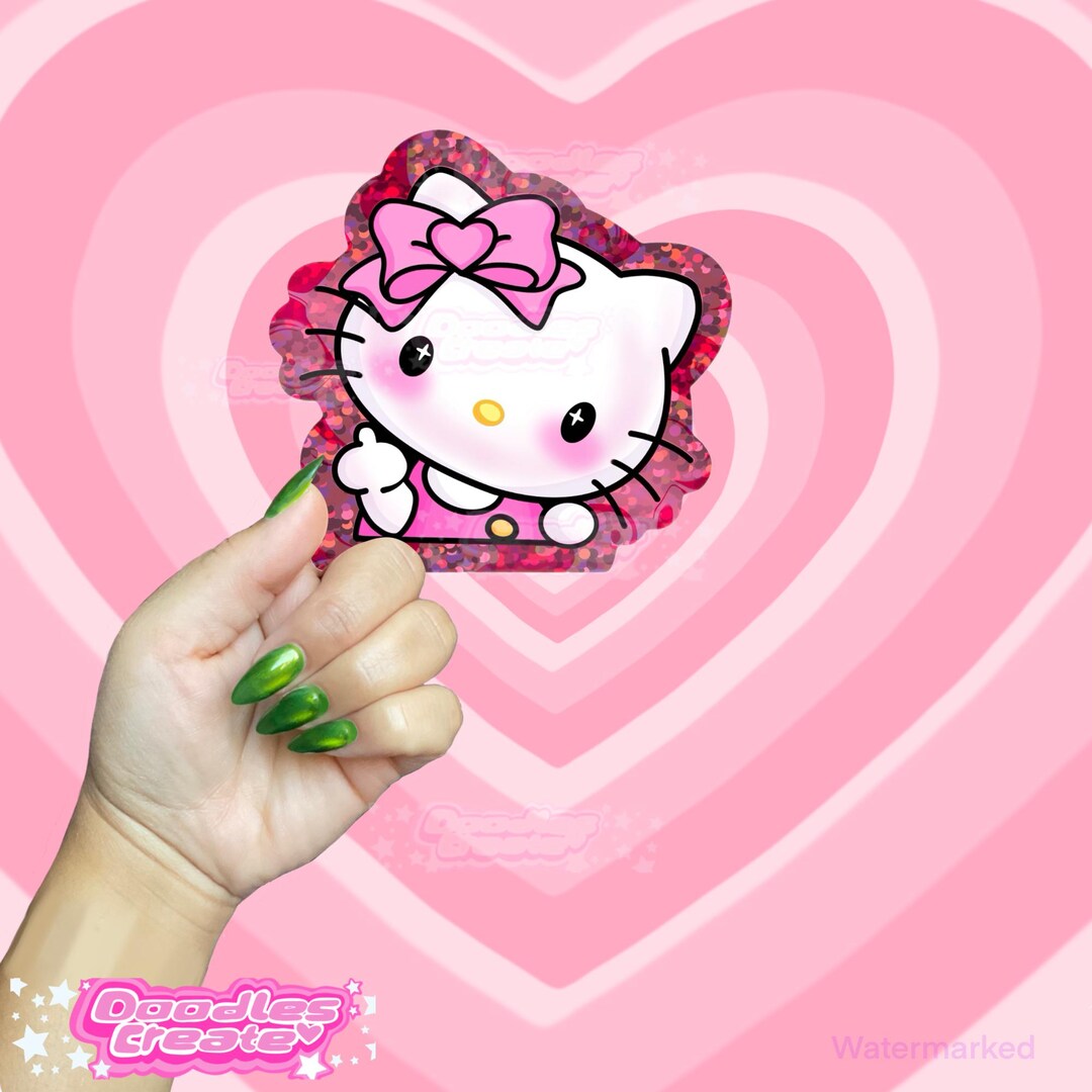 Kitty and Friends Middle Finger Sticker - Etsy