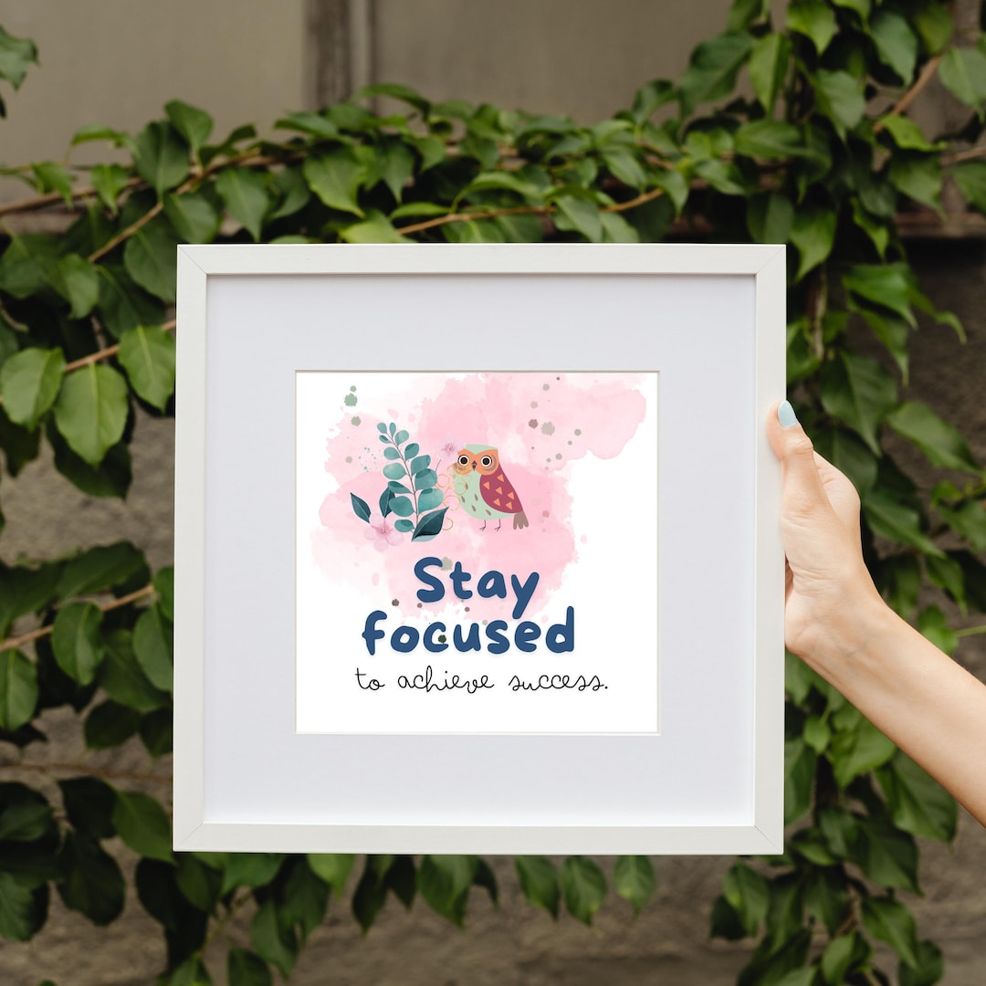 Text "stay Focused to Achieve Success", Inspirational Quotes, Poster ...