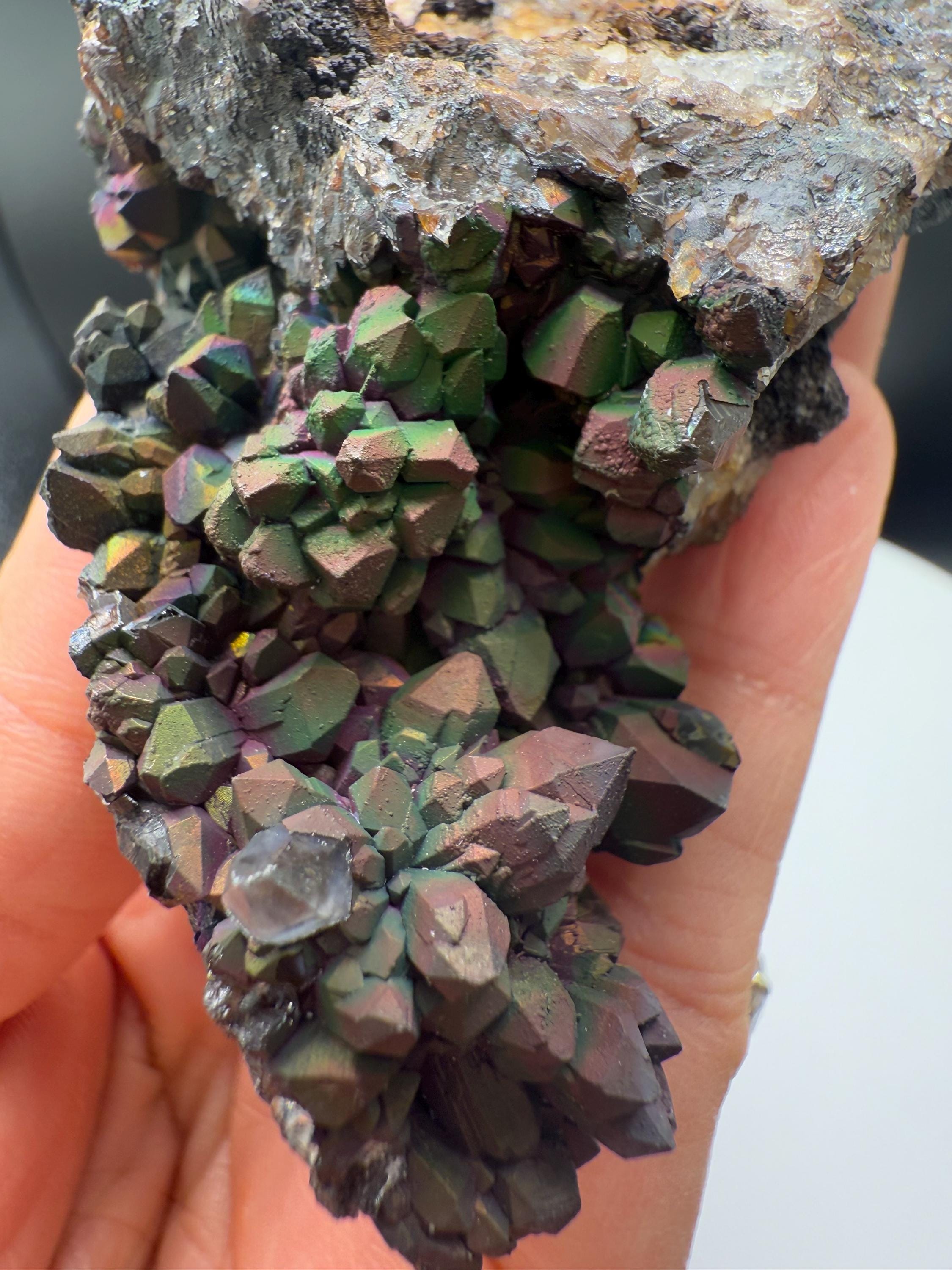 RARE Collectors Piece Stunning Iridescent Goethite on Quartz - Etsy