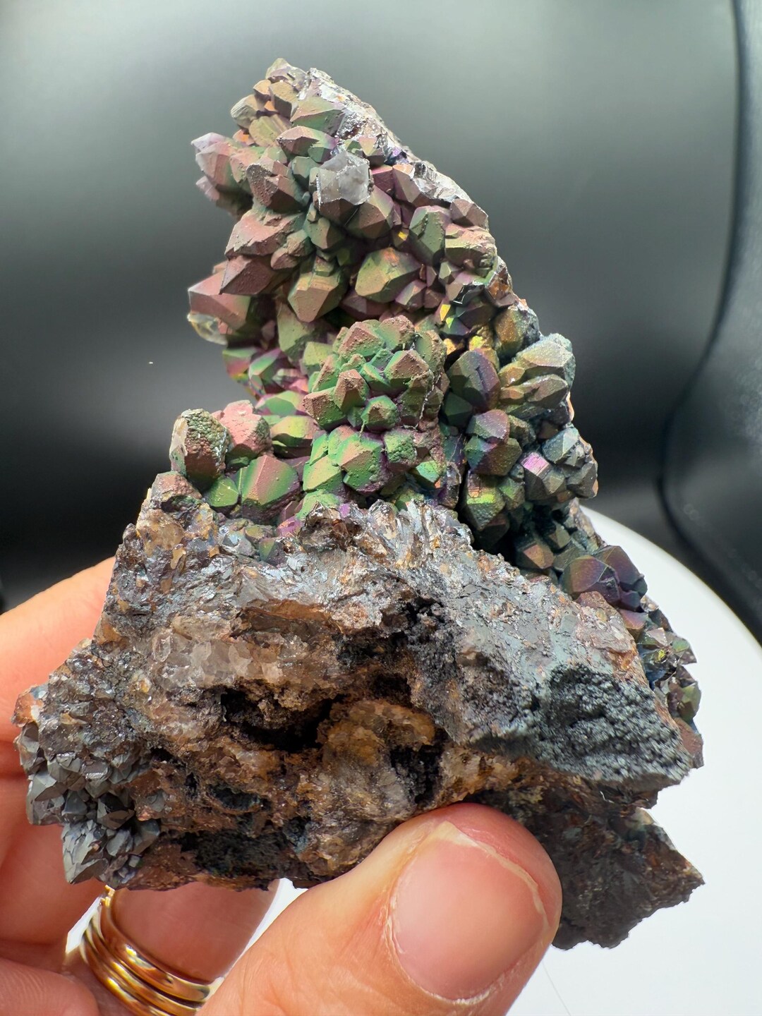 RARE Collectors Piece Stunning Iridescent Goethite on Quartz - Etsy
