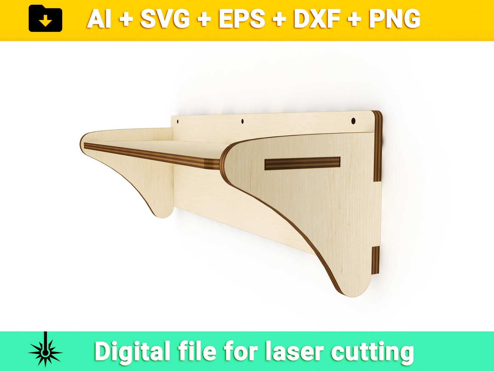 Simple Elegant Shelf Patterns Vector for CNC Svg Vector File, Vector ...