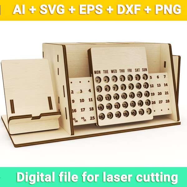 Cnc Vector Files for Perpetual Calendar - Etsy
