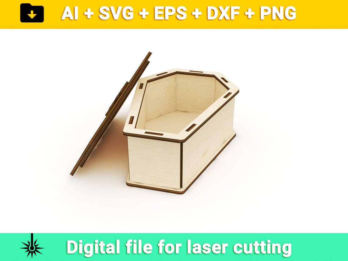 Halloween Coffin Box Vector for CNC Svg Vector File, Vector Cut File ...