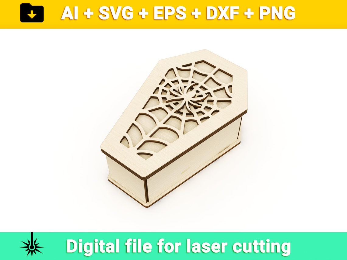 Halloween Coffin Box Vector for CNC Svg Vector File, Vector Cut File ...