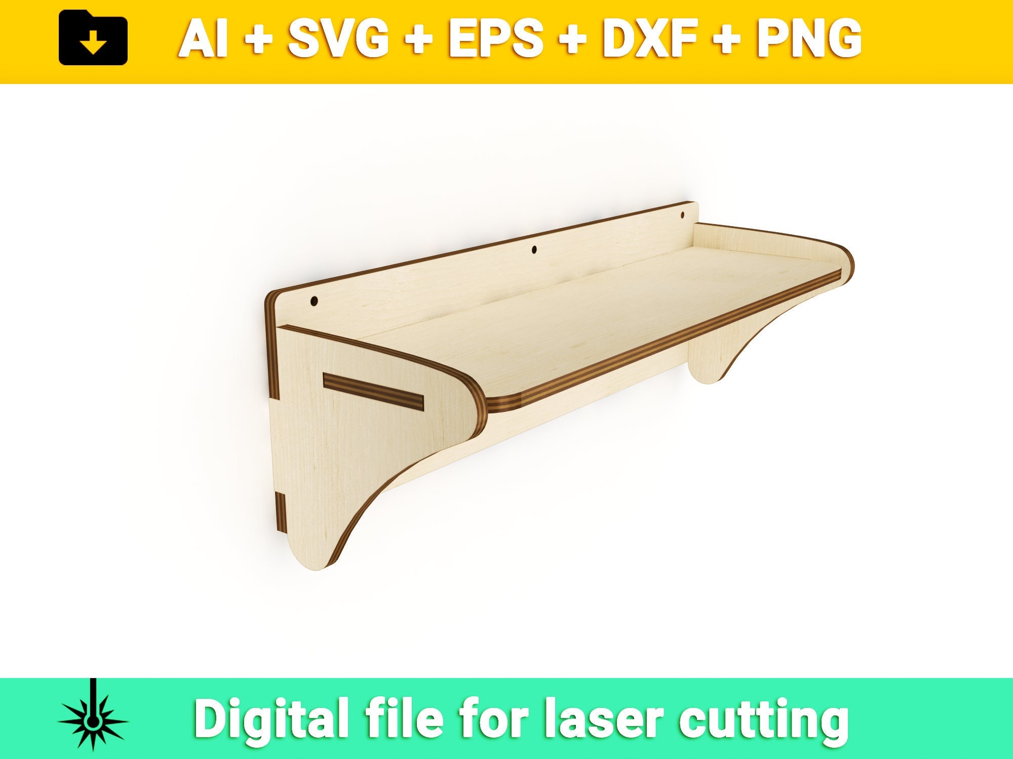 Simple Elegant Shelf Patterns Vector for CNC Svg Vector File, Vector ...