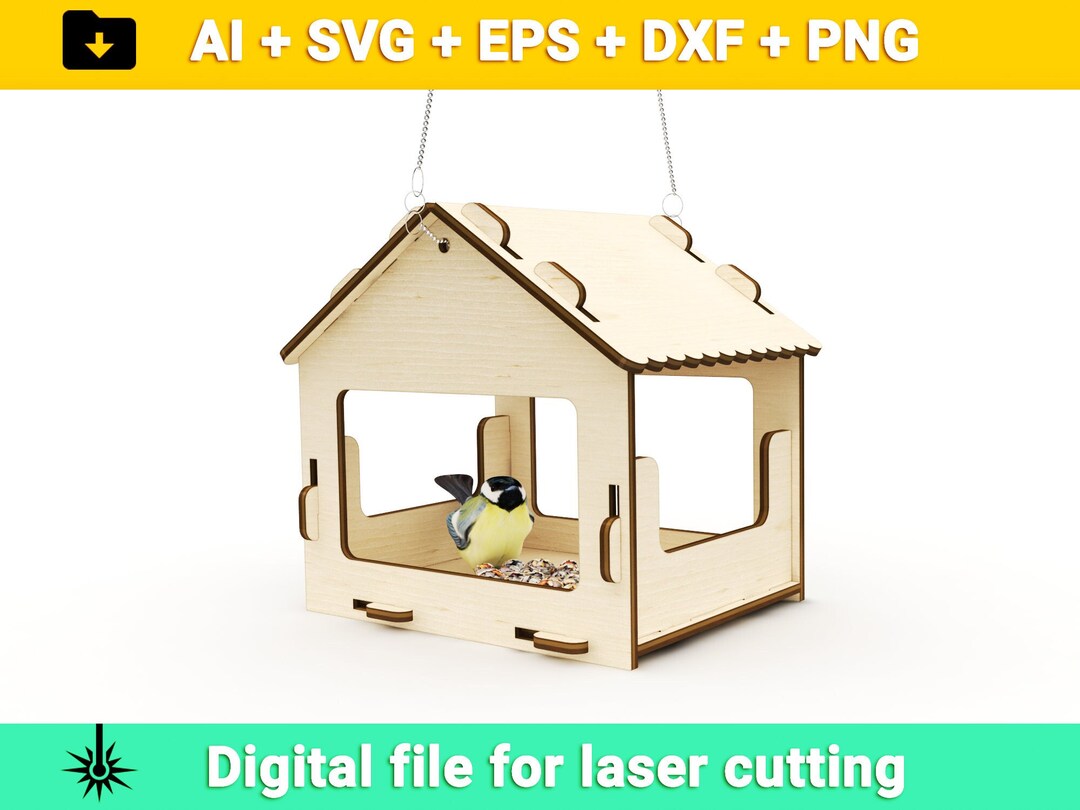 Hanging Bird Feeder Vector for CNC Svg Vector File, Vector Cut File ...