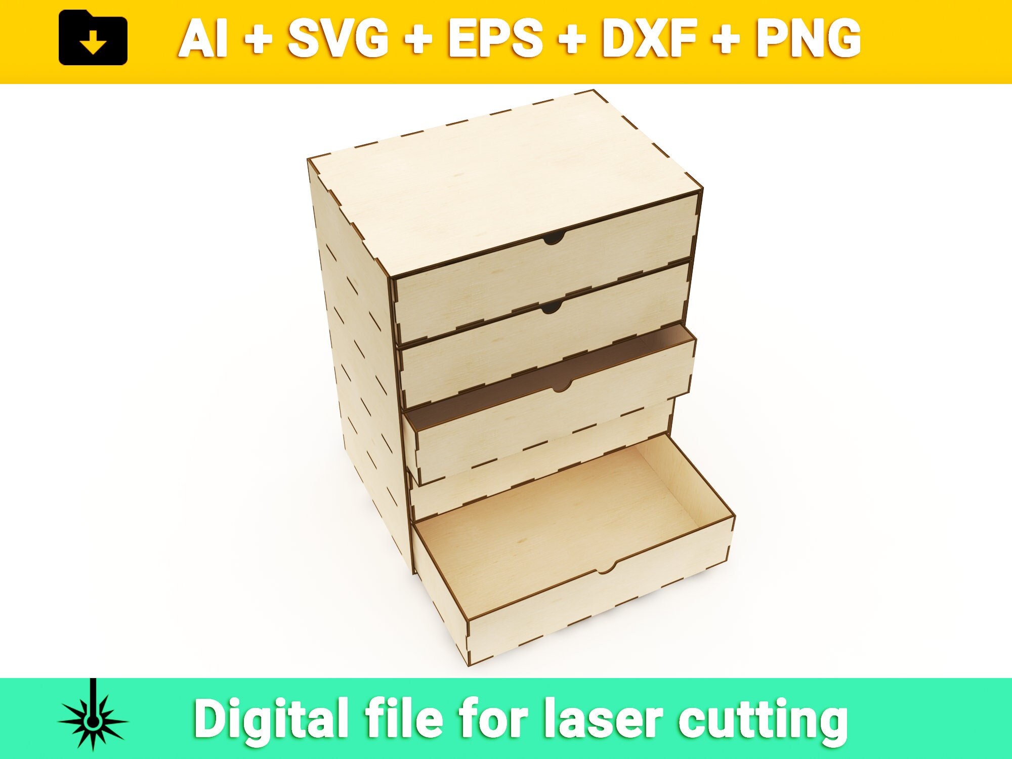 Rack With Drawers Vector for CNC Svg Vector File, Vector Cut File, Cnc ...