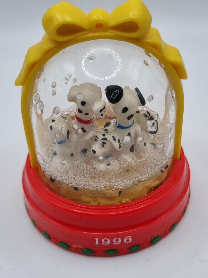 Disney 101 Dalmatians Snow Globe Ornament 1996 Snow Furries Mcdonalds ...