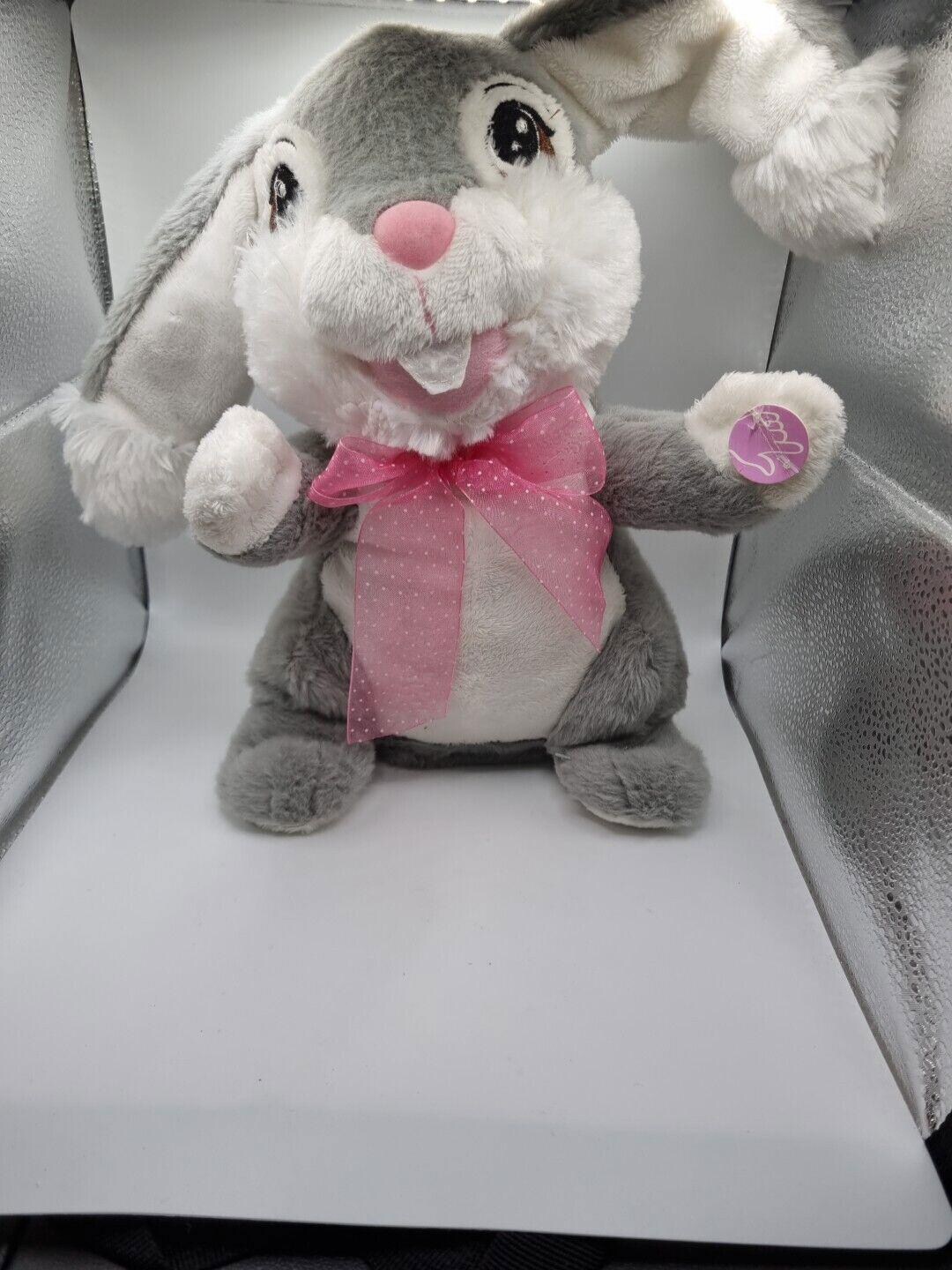 Dandee Animated Gray Singing & Dancing Easter Bunny Plush Rabbit - Etsy