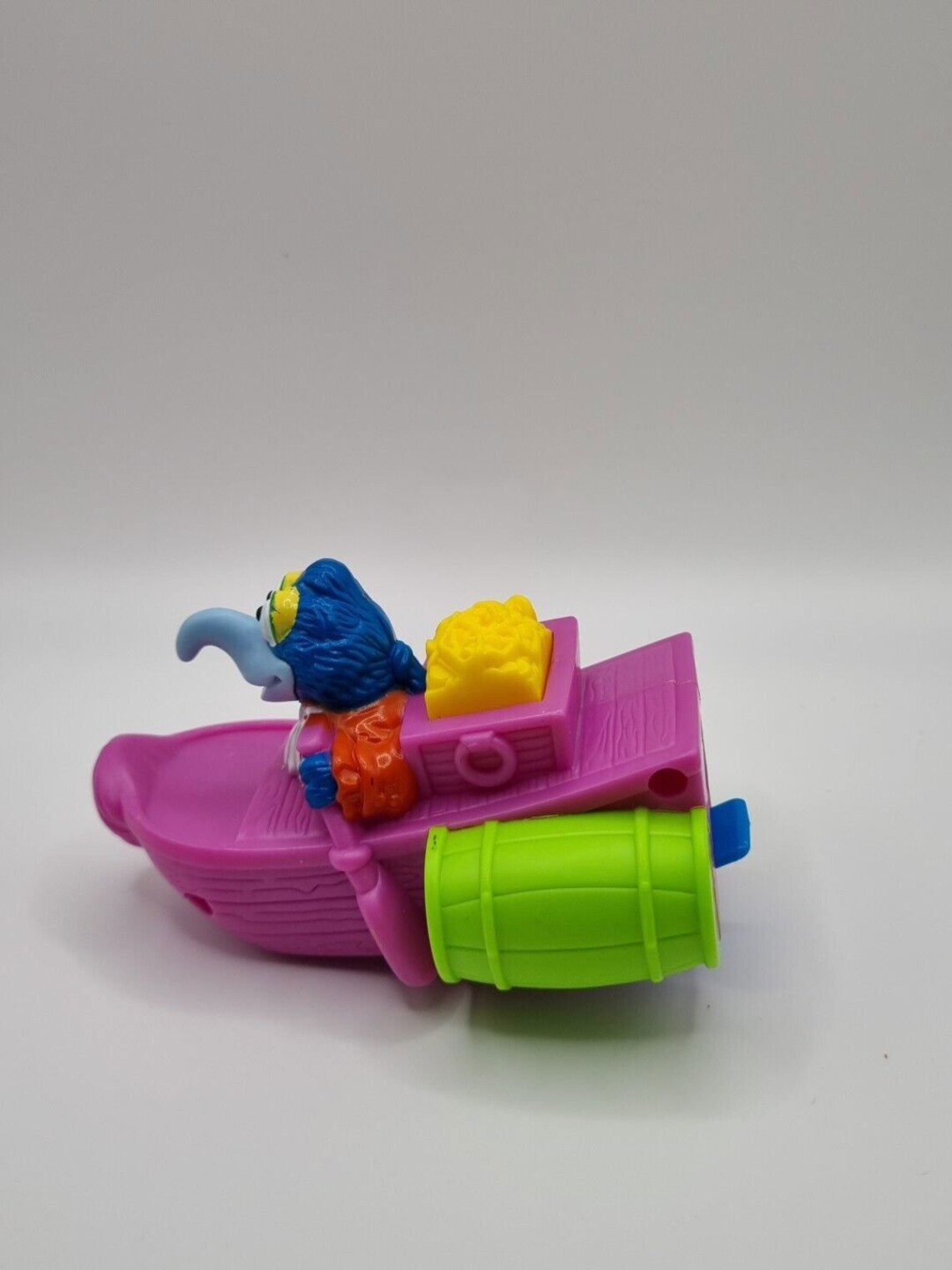 Vintage 1995 Henson Muppets Gonzo in Boat Bath Toy W Working Paddle Jim ...