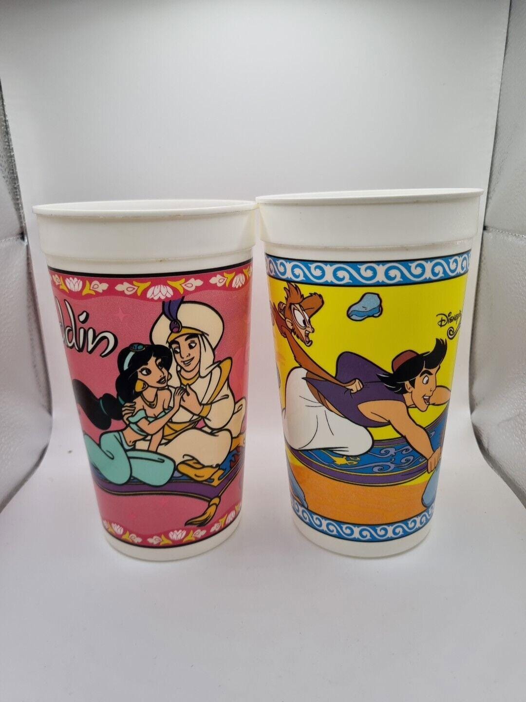 Disneys Aladdin Burger King Promotional Drinking Cups Set of 2 From ...