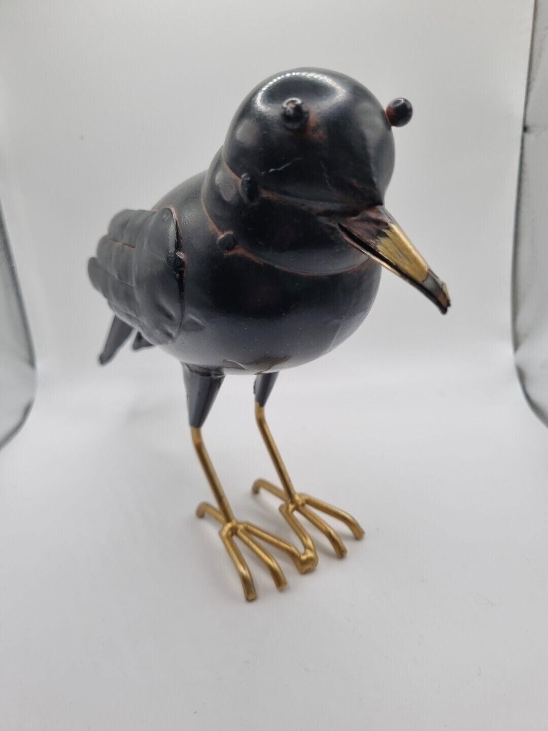 Weighted Black CROW Bird Sculptureprimitive/french Country Farmhouse ...