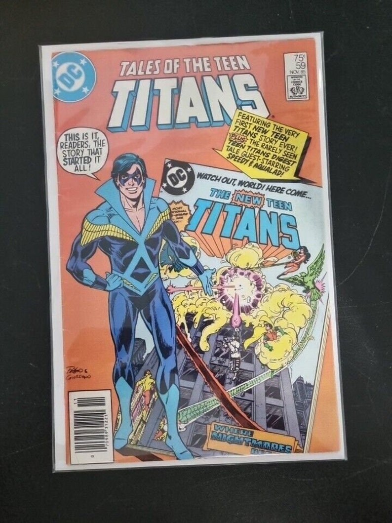 1985 Dc Comic Book the New Teen Titans 59 First Tt Story Ever Digest - Etsy