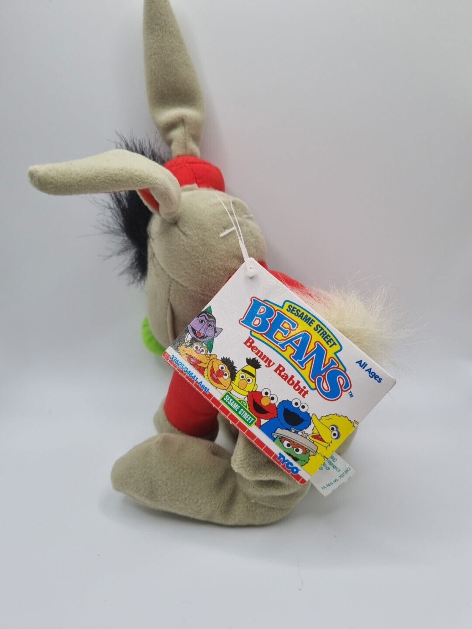 Vintage 1997 Tyco Jim Henson Muppets Benny Bunny Rabbit 9 Beanbag Plush ...