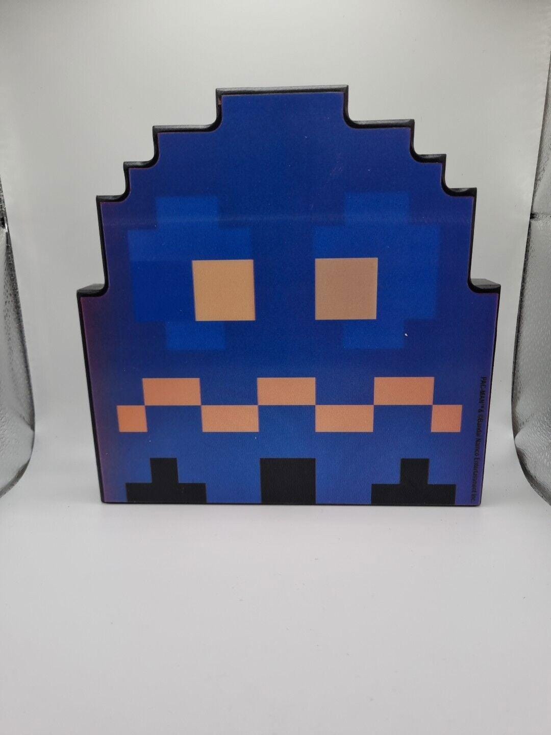 PAC-MAN Red Blue Ghost 8-bit Holographic Retro Wall Decor Prestine - Etsy