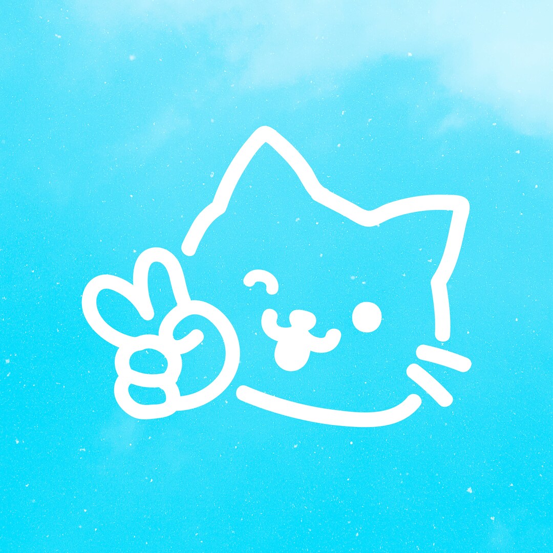 Cat Peace Sign Decal • Vinyl Decal Transfer Sticker, Car Sticker, JDM ...