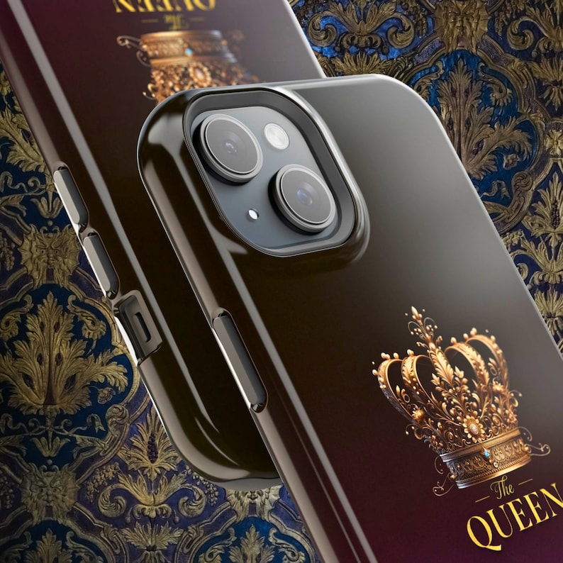 King and Queen Couple Phone Cases for iPhone 15 + 14 +13, Royalty Style ...