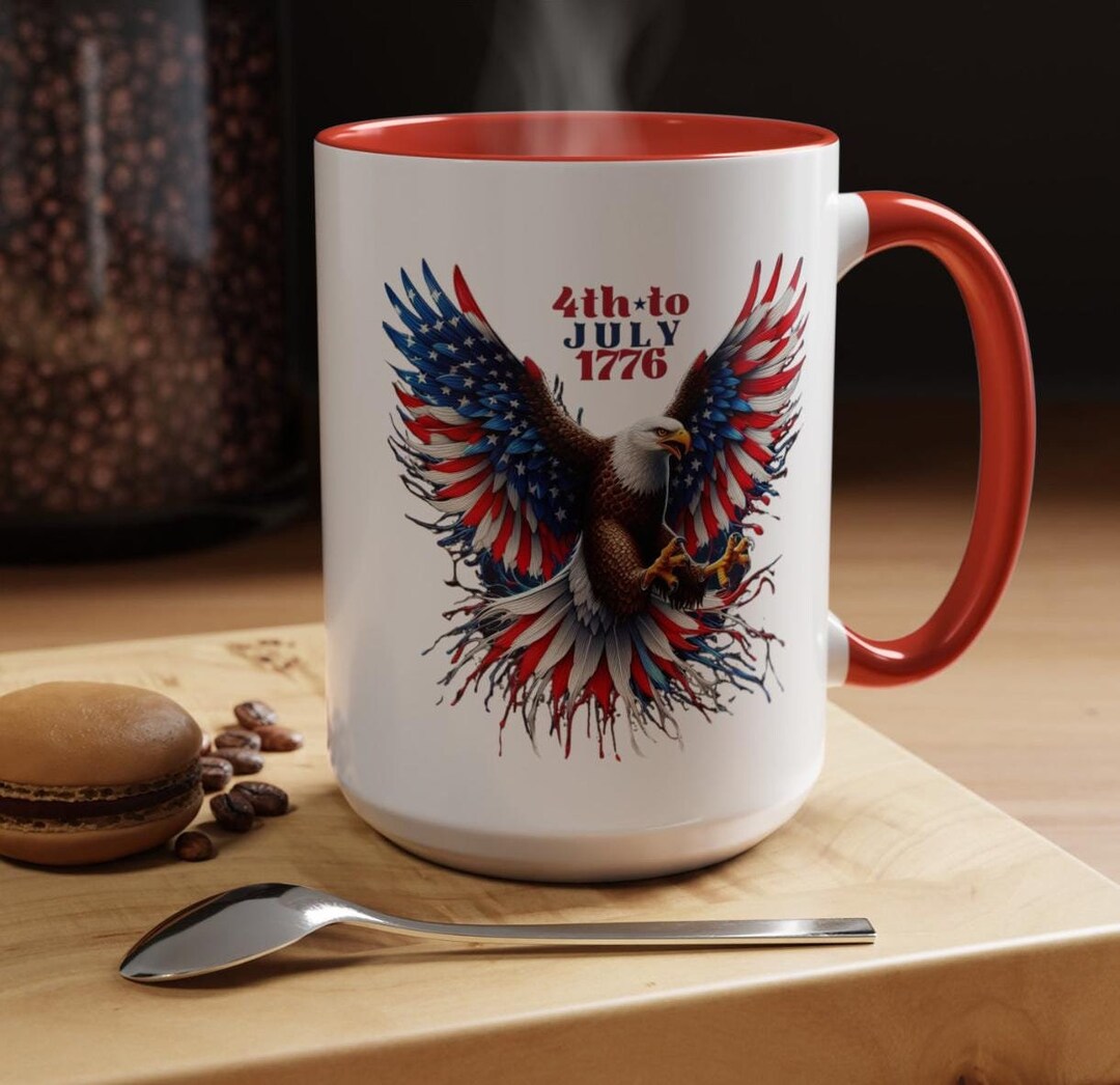American Flag Mug, U.S. Flag Mug, U.S. 4th of July Mug, Patriotic Mug ...
