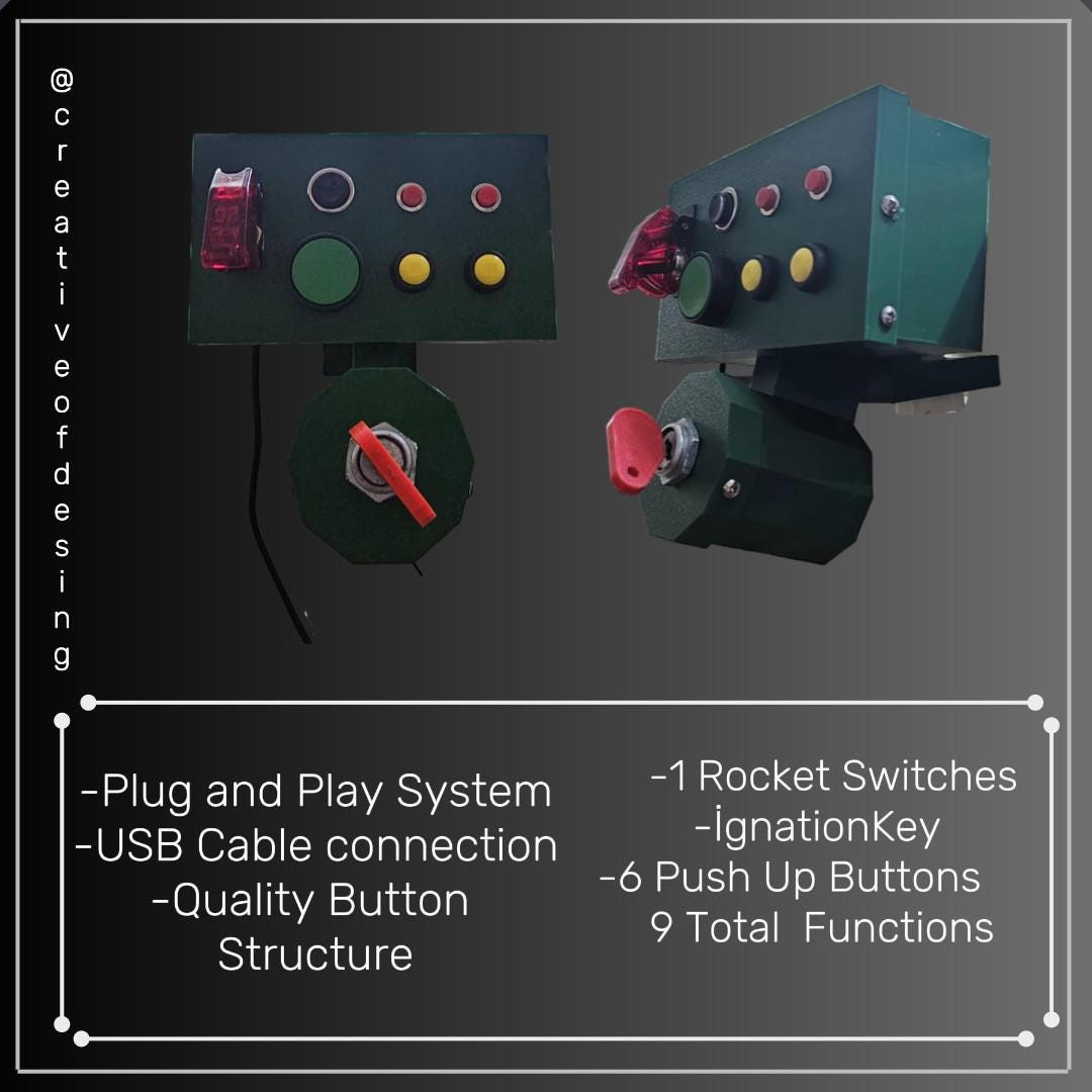 PC Button Box and Stabilizer 9 Function Switch and Push. Simracing ...