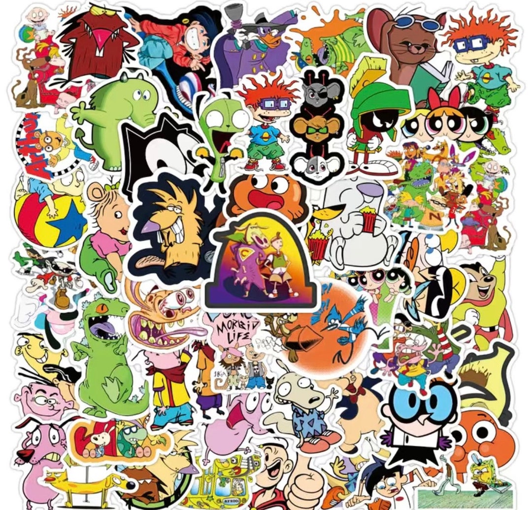 Lot of 50 90s Movie TV Show Cartoon Stickers - Etsy